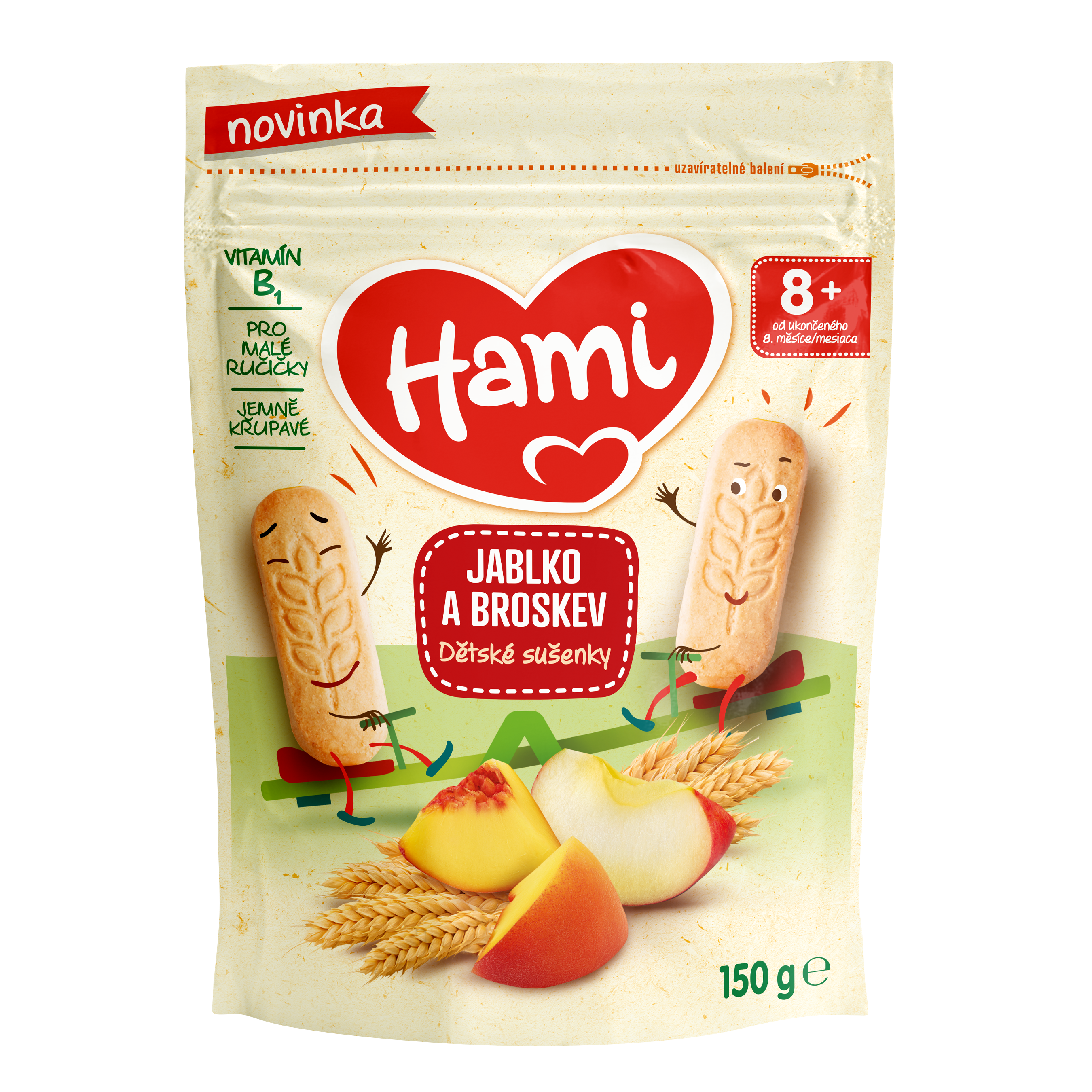 Dětské sušenky s jablkem a broskví Hami - Klub maminek